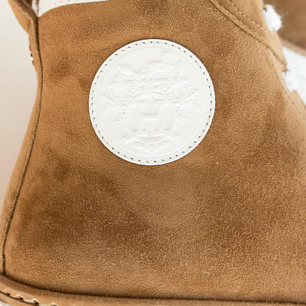 Hermes Jimmy Camel Shearling Sneakers 39 or 9 or 8.5 - Chicjoy